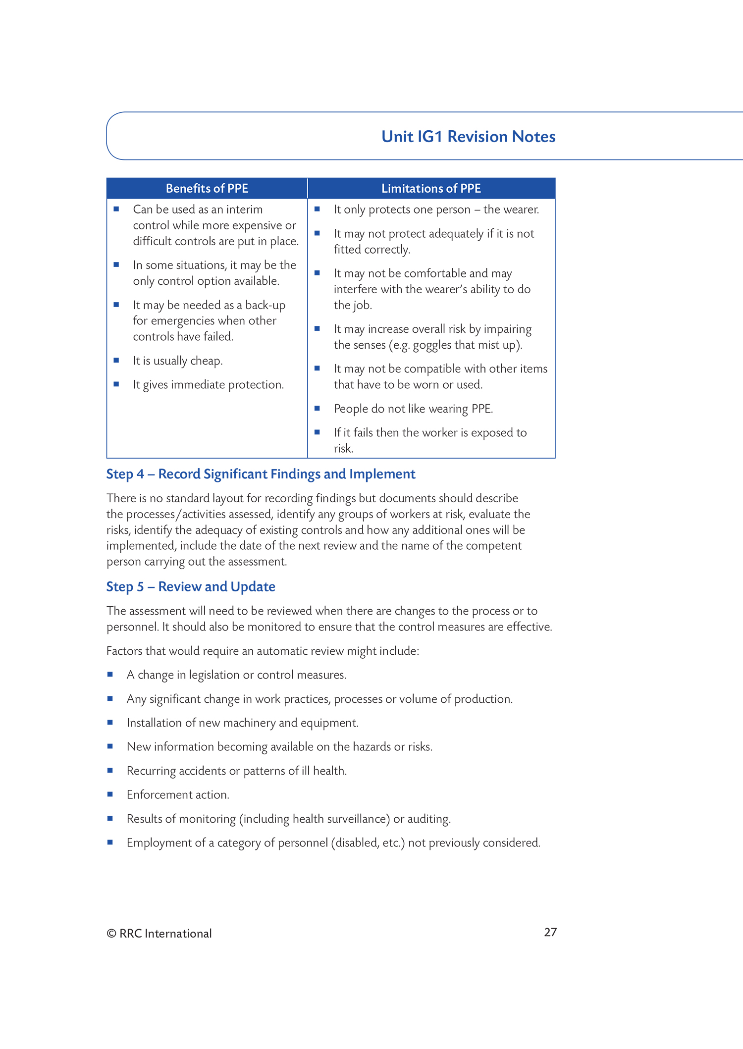 NEBOSH International General Certificate