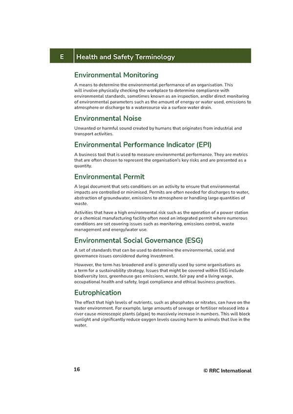 NEBOSH Environmental Management Certificate